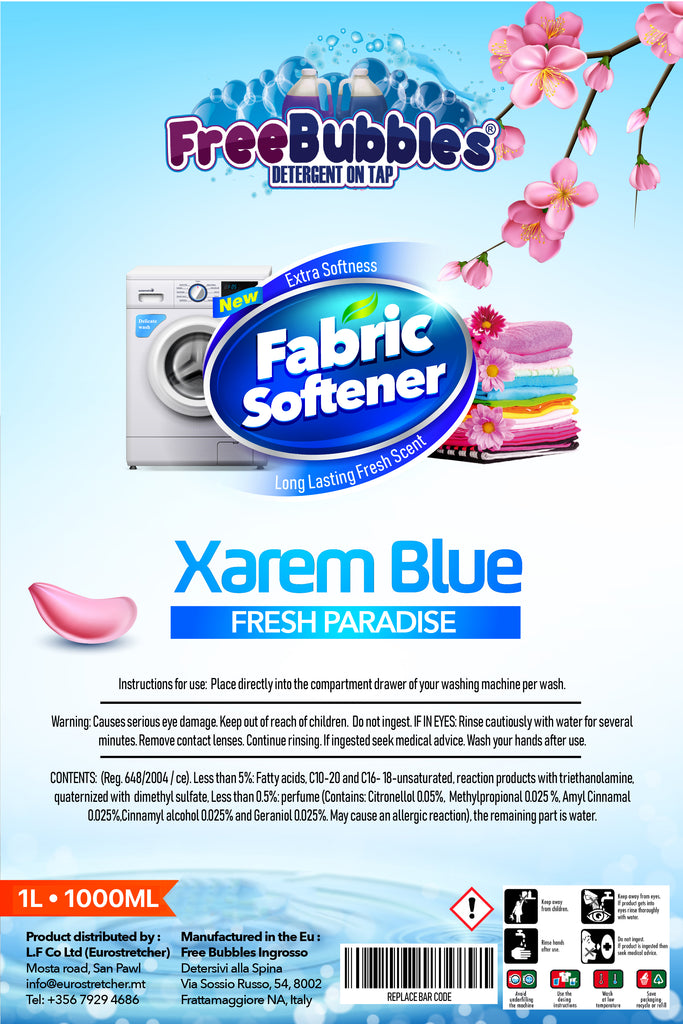 Clothes Softener Xarem blue + (120% perfume) – Eurostretcher